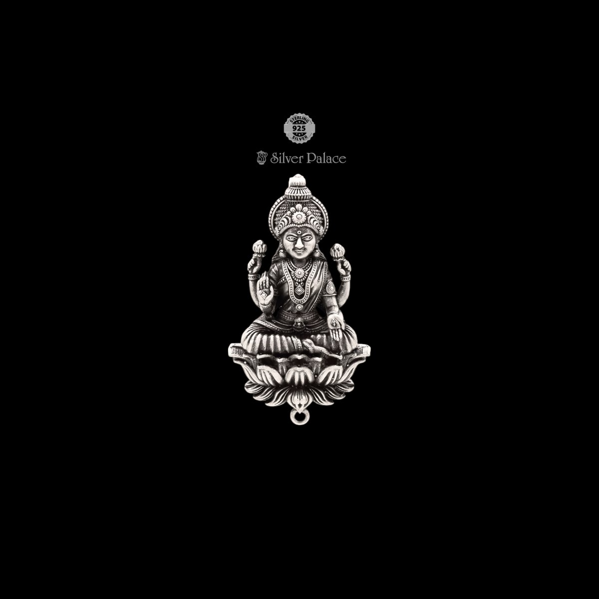 925 Antic Silver Lakshmi Motif Hip Key Chain For Ladies - Silver Palace