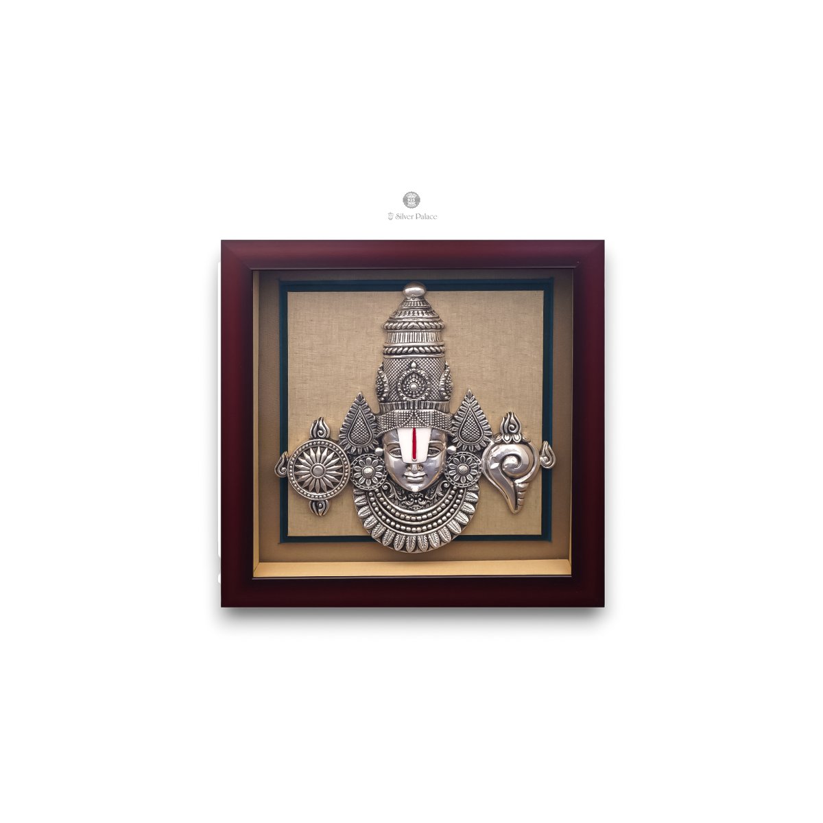 925 Antic Silver Balaji Head Idol With Namam Enamel Photo Frame ...