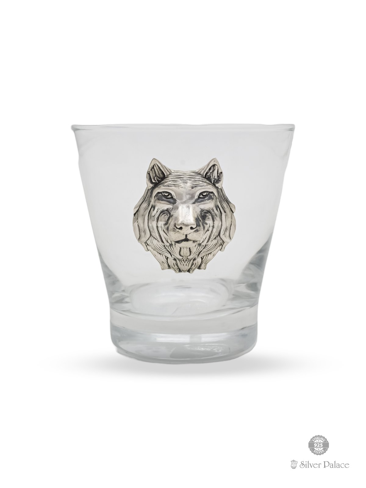 925 Silver Wolf Head Design Wine Glass For Luxury Gifting - Silver Palace