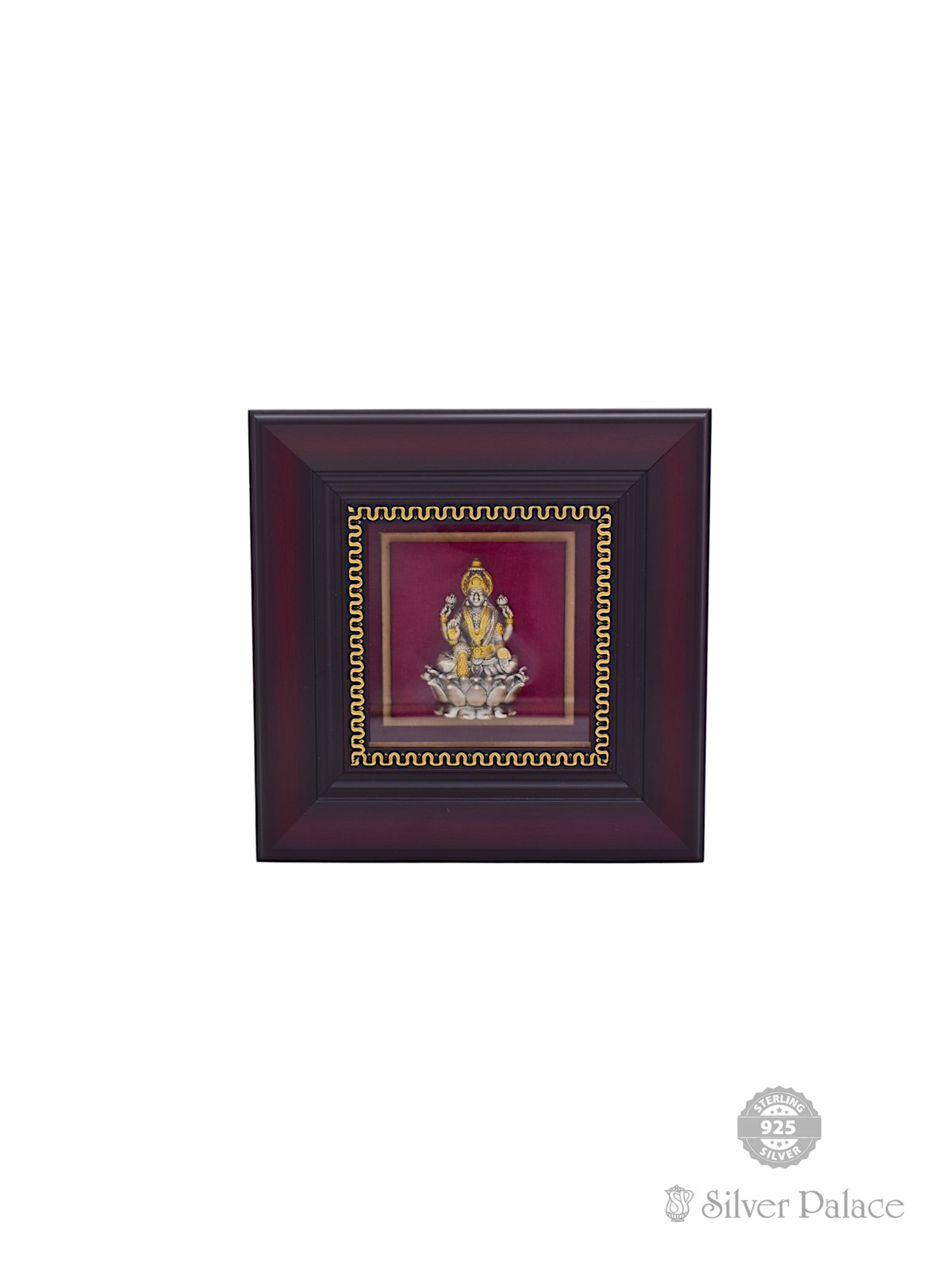 925 Silver Gold Polished Lakshmi Idol Photo Frame For Pooja Room ...