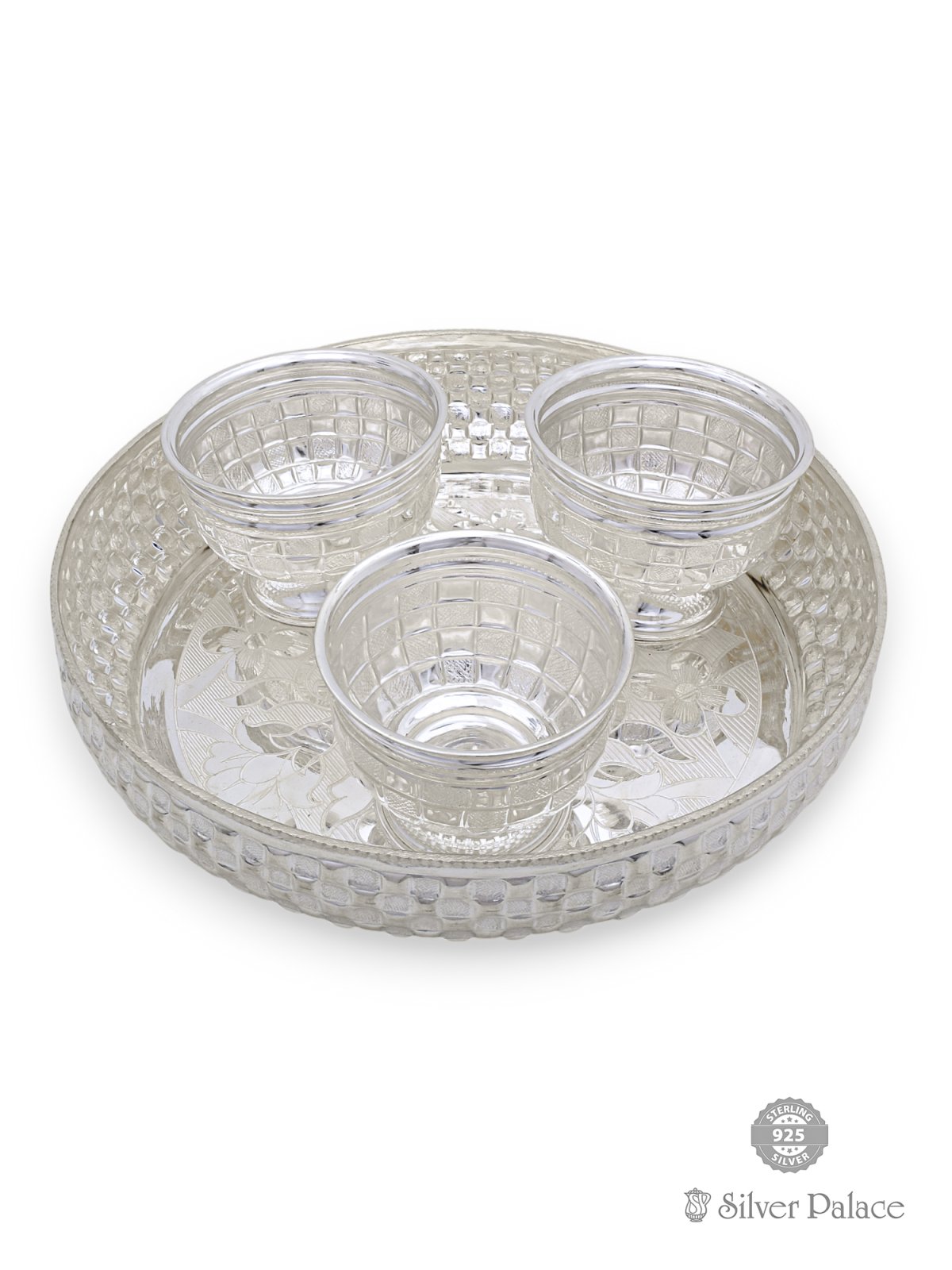 925 Sterling Silver Chettinad Nagas Plate For Auspicious Ceremonies ...