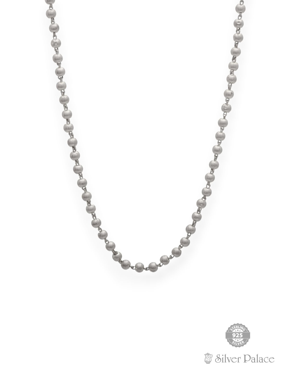 925 Sterling Silver Ball Maala For Daily Use - Silver Palace