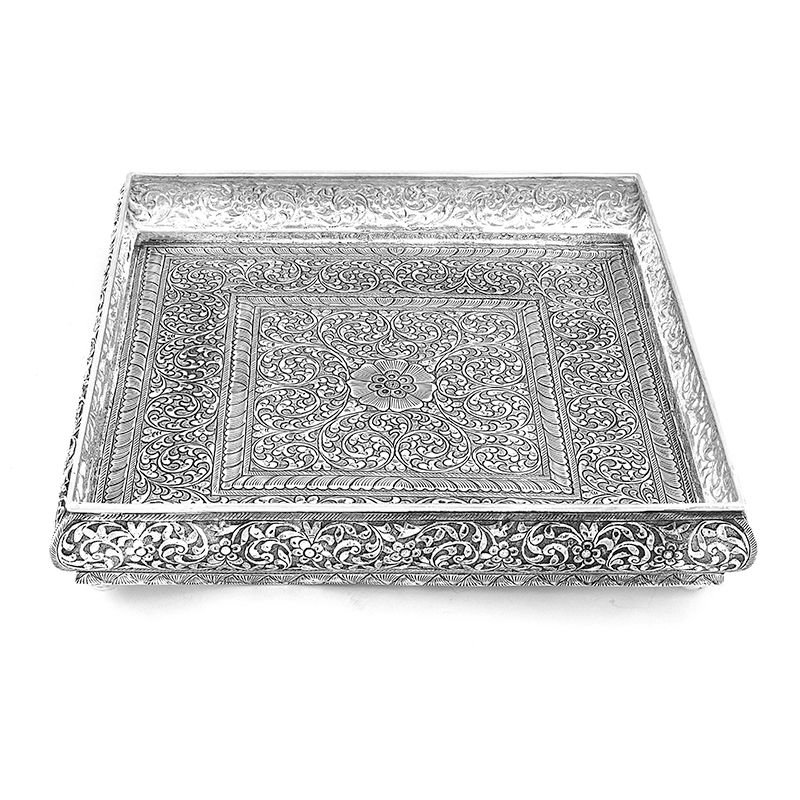 925 Oxidised Silver Flower Poopatham For Pooja - Silver Palace