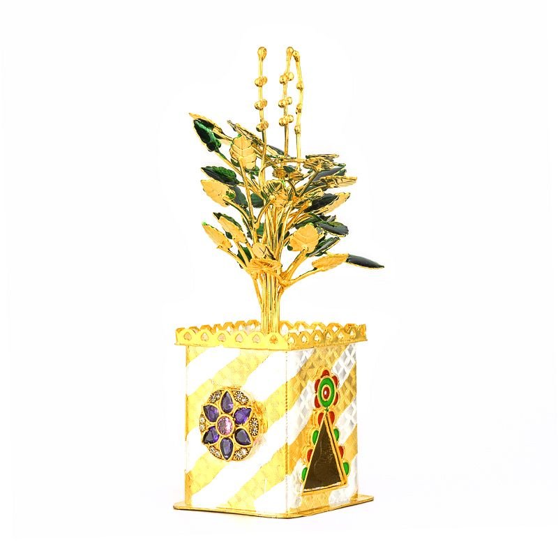 925 Pure Silver Tulsi Plant Pooja Decorative - Silver Palace