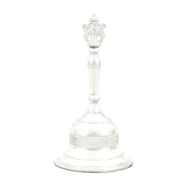 925 Pure Silver Sangu Chakkaram Pooja Bell - Silver Palace