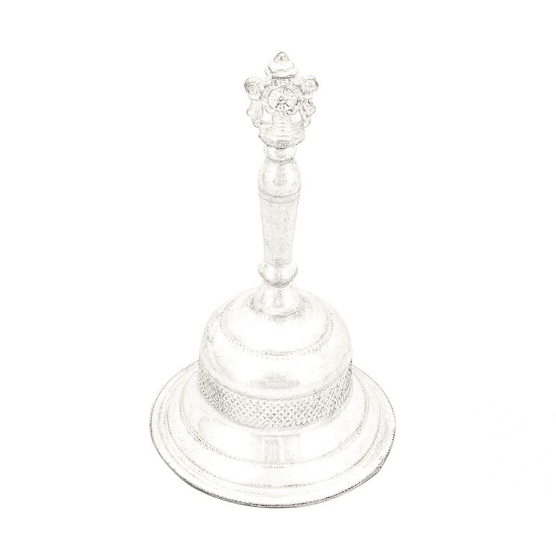 925 Pure Silver Sangu Chakkaram Pooja Bell - Silver Palace