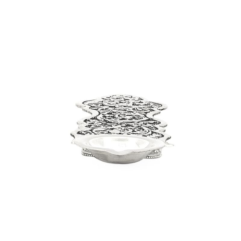 925 Oxidised Silver Karpuram Arathi For Pooja - Silver Palace