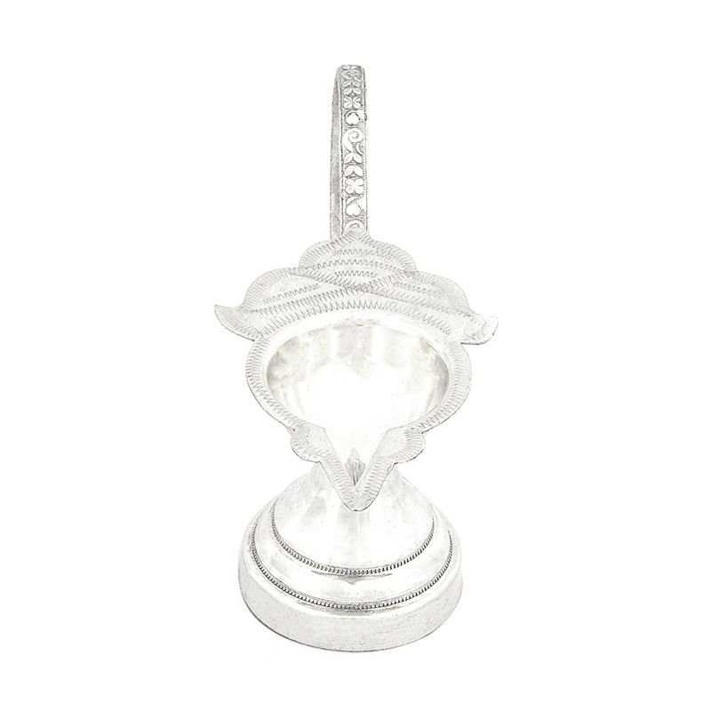 925 Pure Silver Karpuram Arathi Vilaku - Silver Palace