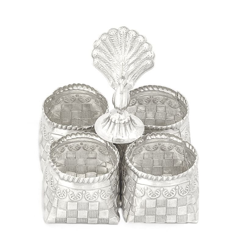 Silver Peacock Kothu Kinnam For Pooja - Silver Palace