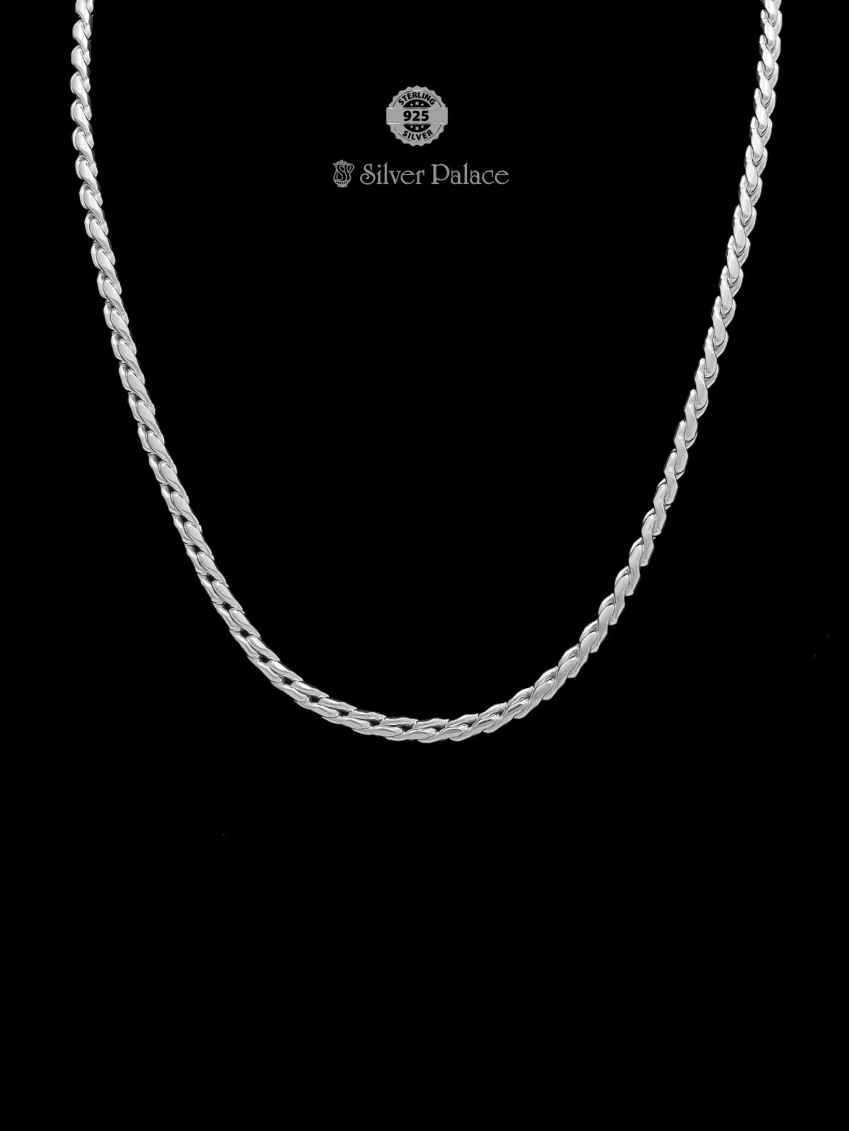 925 Sterling Silver Twisted Design Chain For Mens Mauve Collection ...