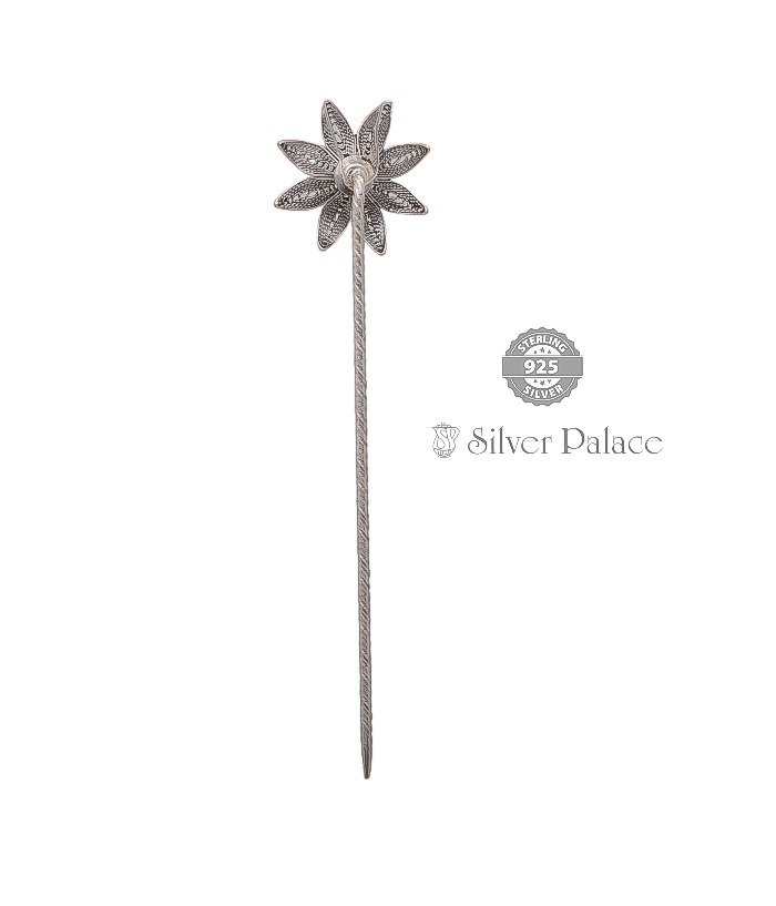 92.5 Silver Stylish Hair Pin For Women - Silver Palace
