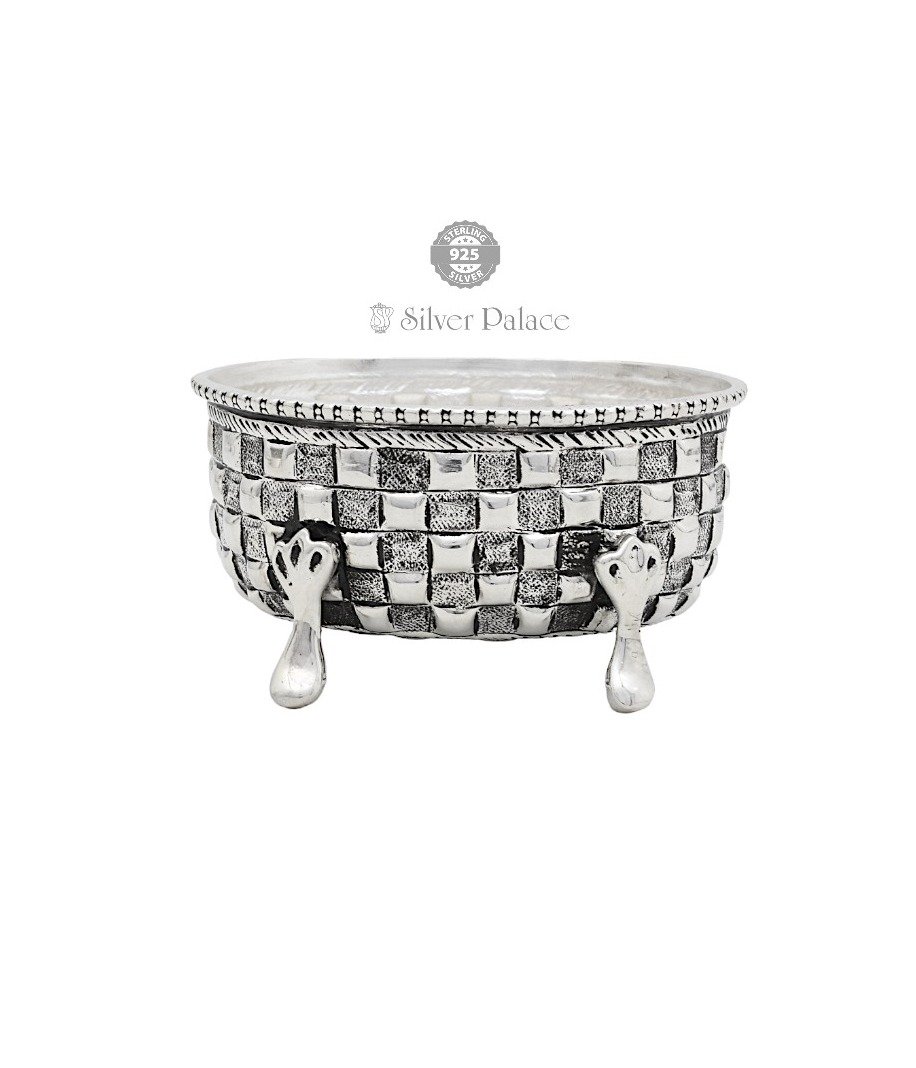 925 Pure Silver Handcrafted Bowl – Elegant Silver Bowl For Serving ...