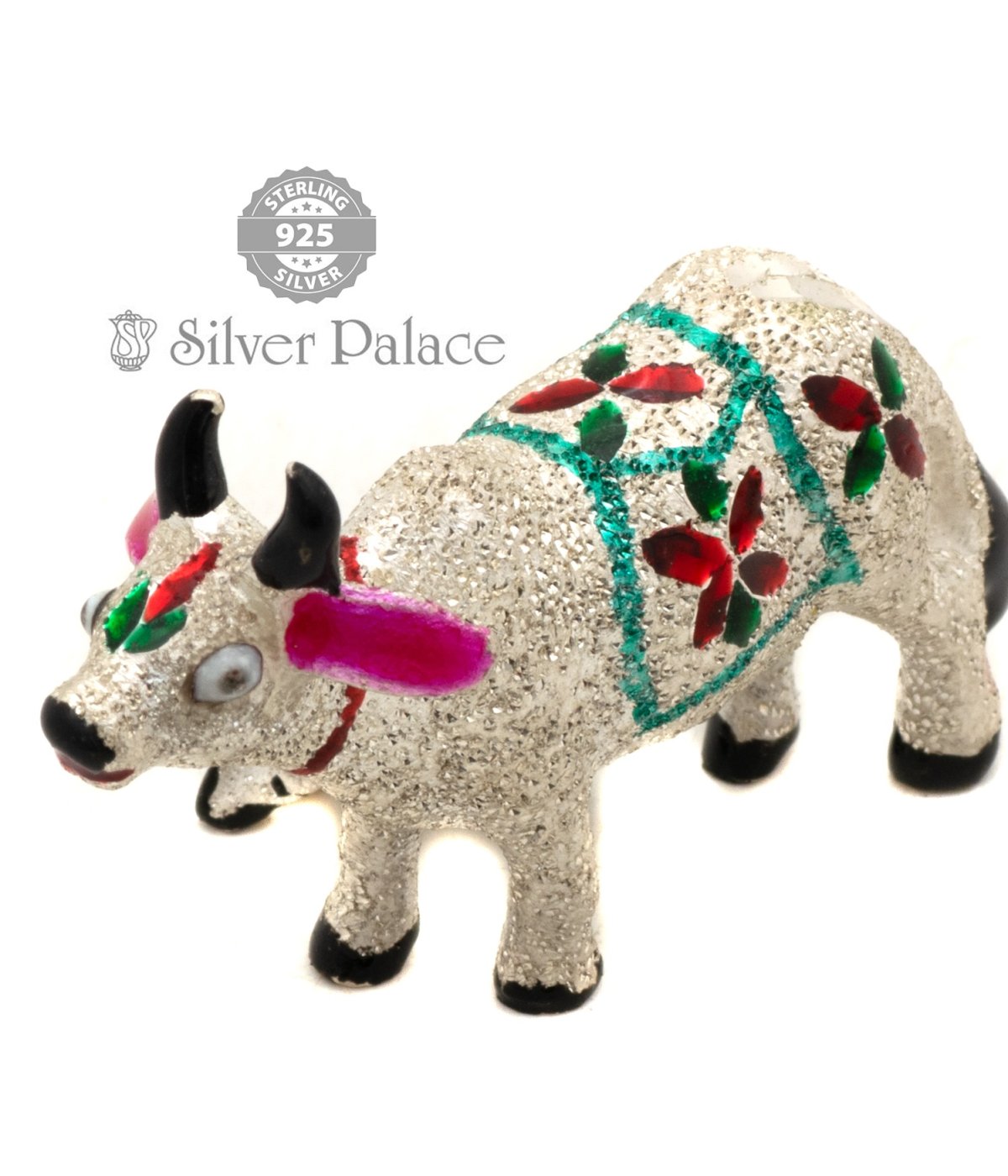 925 Sterling Silver Cow With Calf - Silver Palace