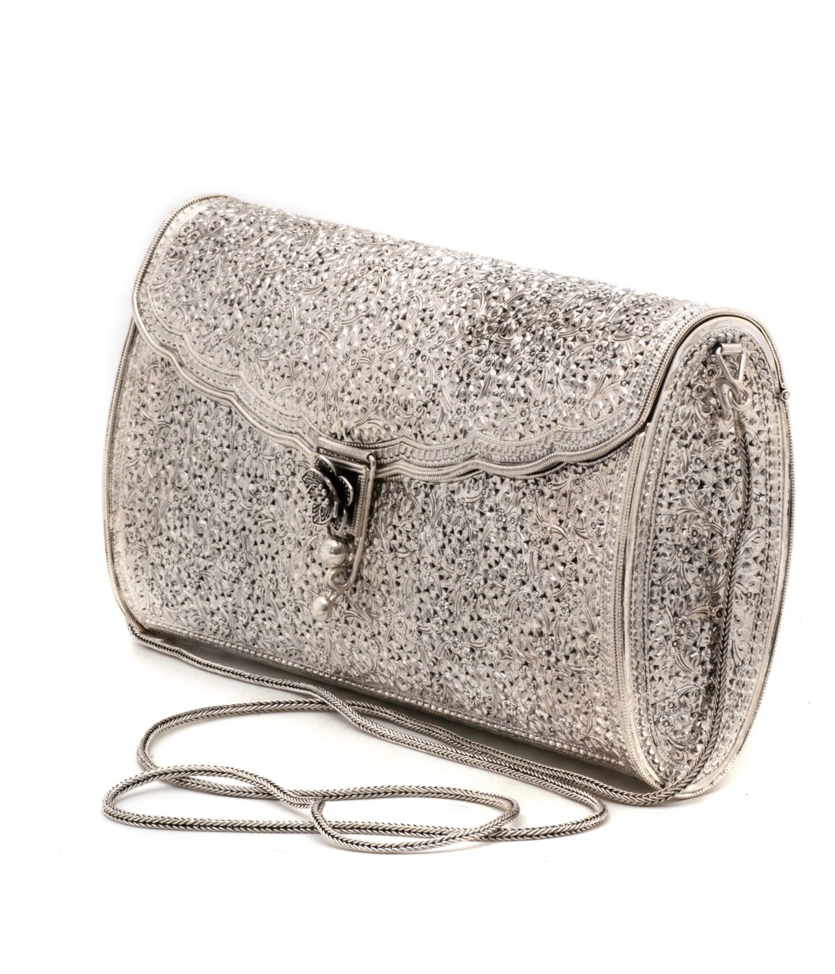 92.5 Silver Antic Women Hand Bag - Silver Palace