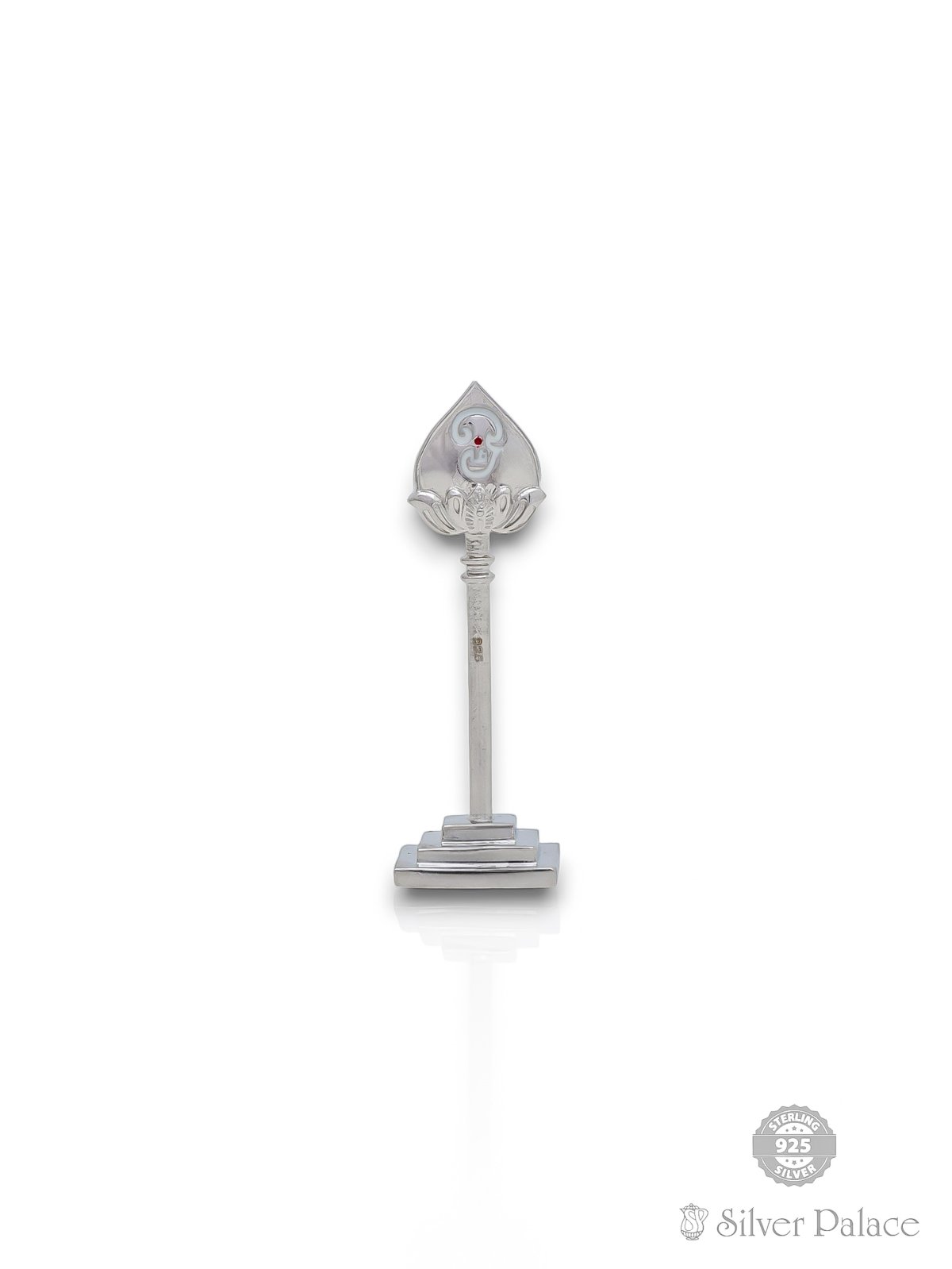925 Sterling Silver Ohm And Pattai Design Vel Idol For Pooja Purpose ...