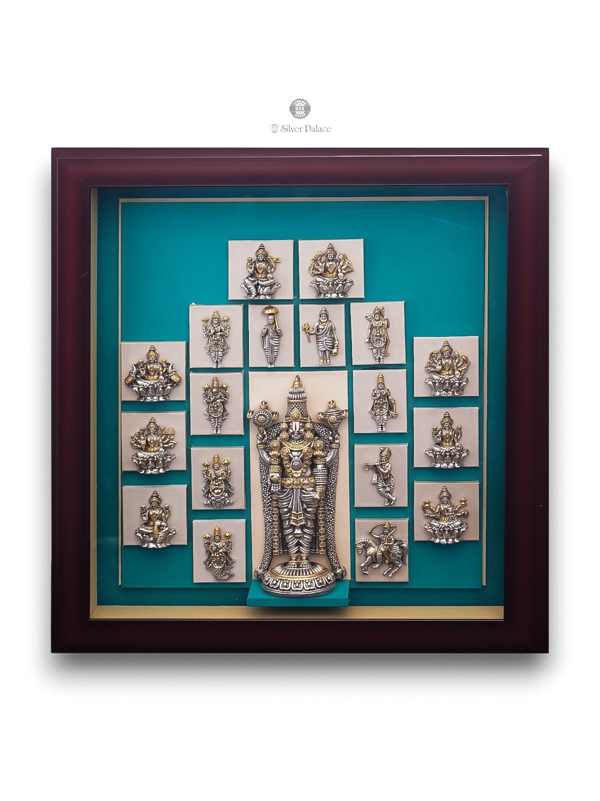 925 Sterling Silver Gold Polished Arch Danda Balaji Photo Frame ...