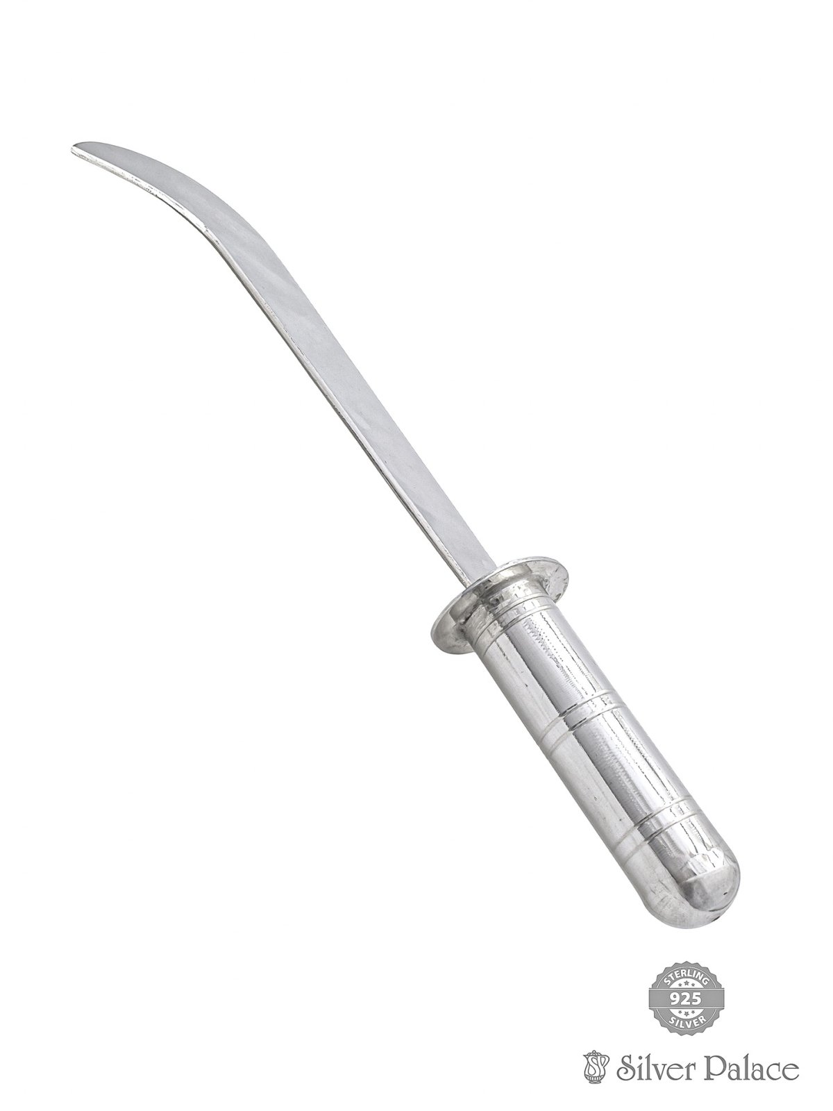 925 Pure Silver Plain Design Aruval For Pooja Purpose - Silver Palace