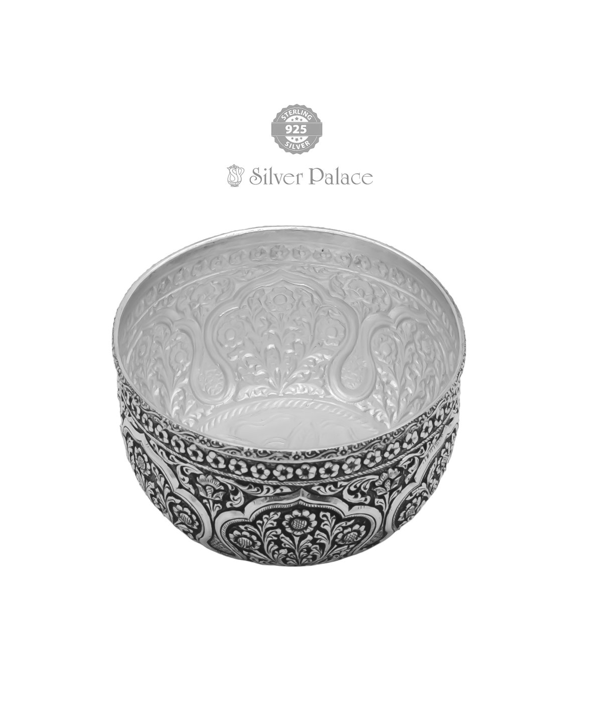 925 Pure Silver Hand Crafted Bowl For Pooja Use - Silver Palace