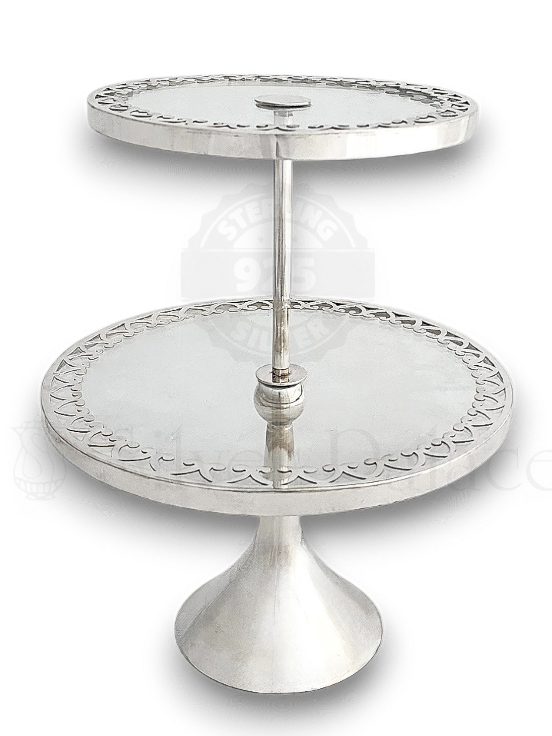 925 Silver Elegant Silver Cake Tray - Silver Palace