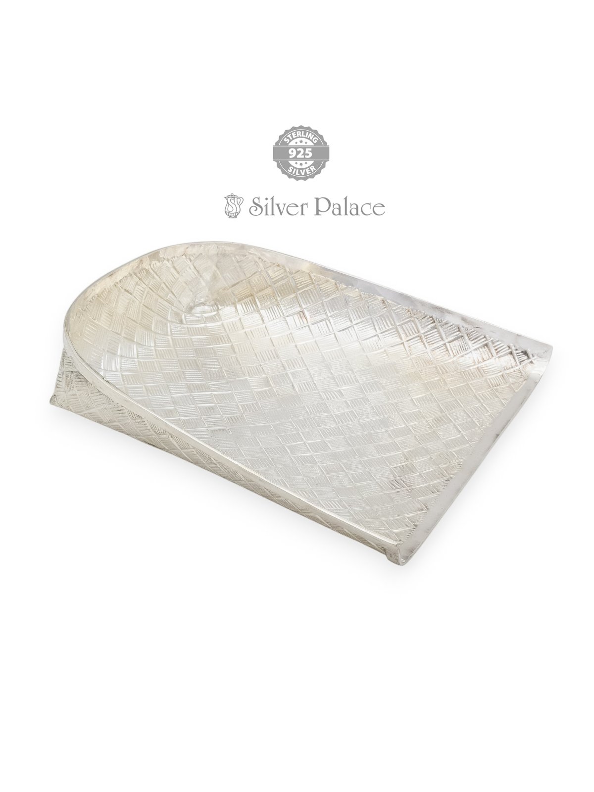 925 Sterling Silver Peacock Motif Bell For Pooja Room - Silver Palace