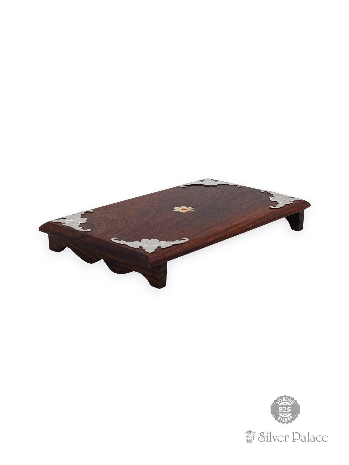 Wooden Peedam With Silver Decorations - Silver Palace