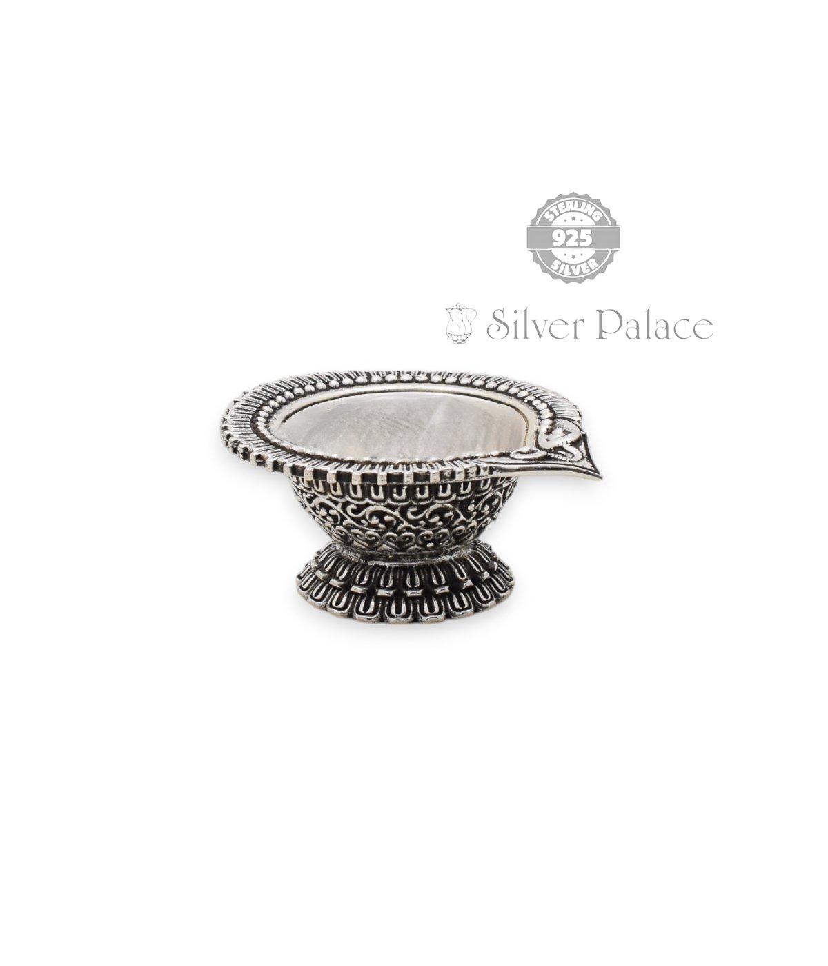 92.5 Pure Silver Karthigai Deepam Lamp For Housewarming Gift - Silver ...