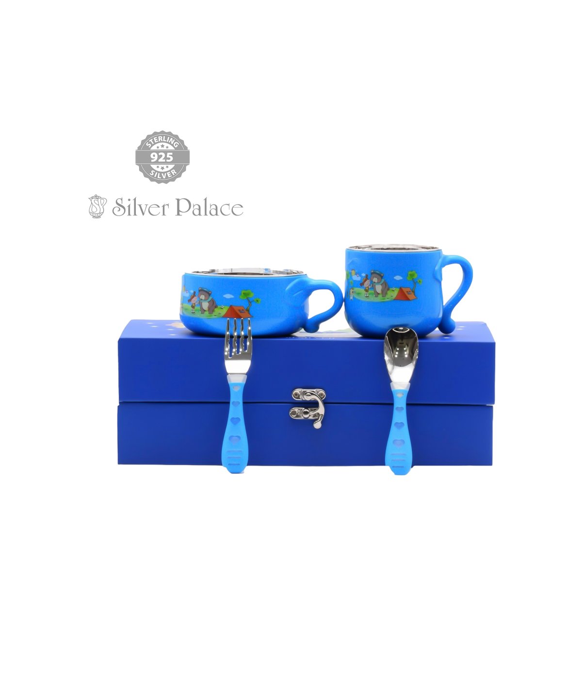 92.5 Silver Dinner Set For Kids - Silver Palace