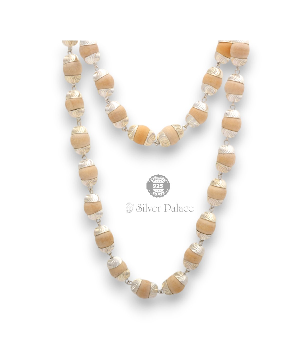 925 Silver Radhe Collection Thulasi Malai For Mens - Silver Palace