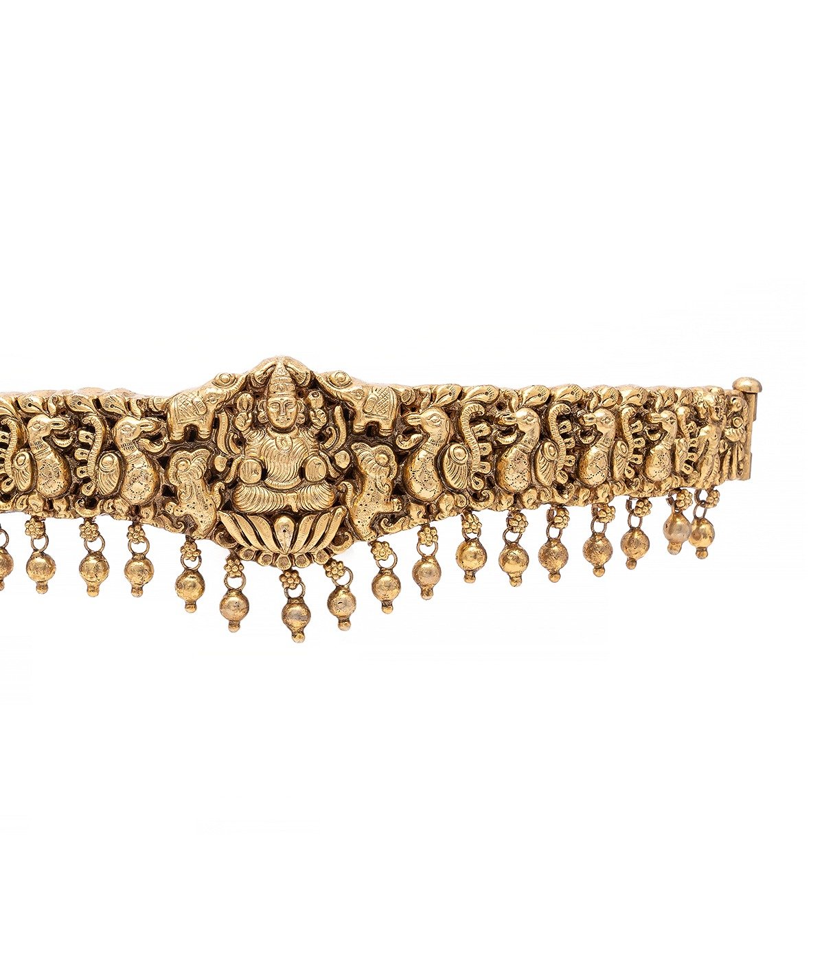 Silver Anite Collection Gold Polished Lakshmi Design Ottiyanam For ...