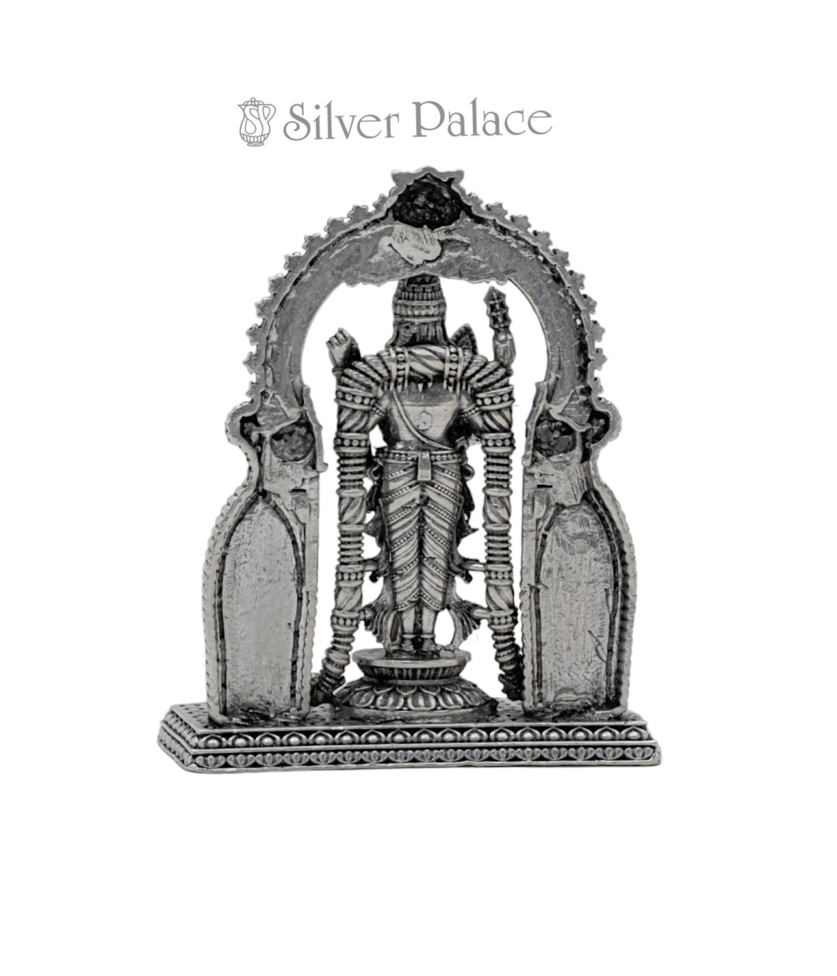 Sterling Silver Lord Thiruchendur Murugan Lc Statue Aarupadaiya ...