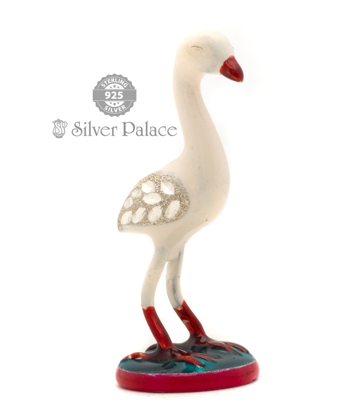 925 Sterling Silver Whooping Crane - Silver Palace
