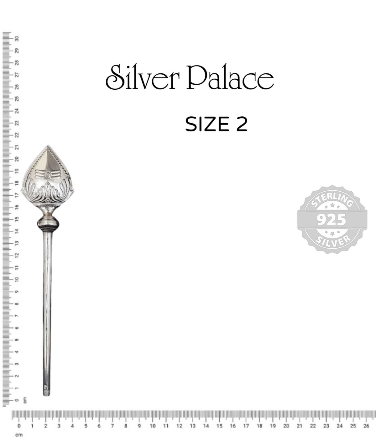 925 Pure Silver Lord Murugan Green Stone Silver Vel - Silver Palace