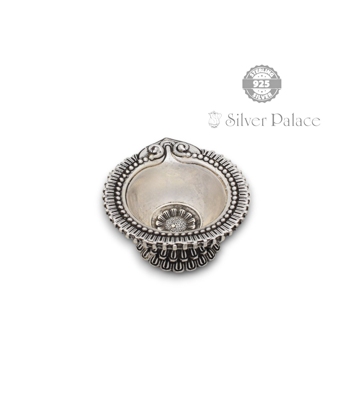 92.5 Pure Silver Karthigai Deepam Lamp For Housewarming Gift - Silver ...