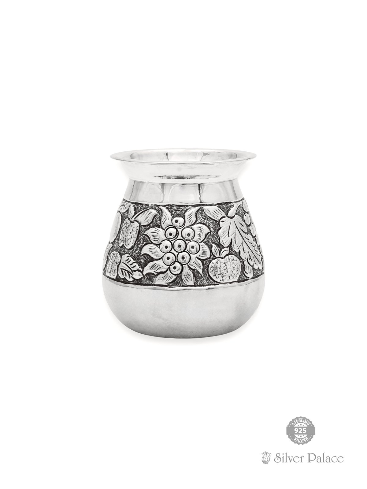 925 Oxidised Silver Fruits Nagas Design Sombu For Daily Use - Silver Palace