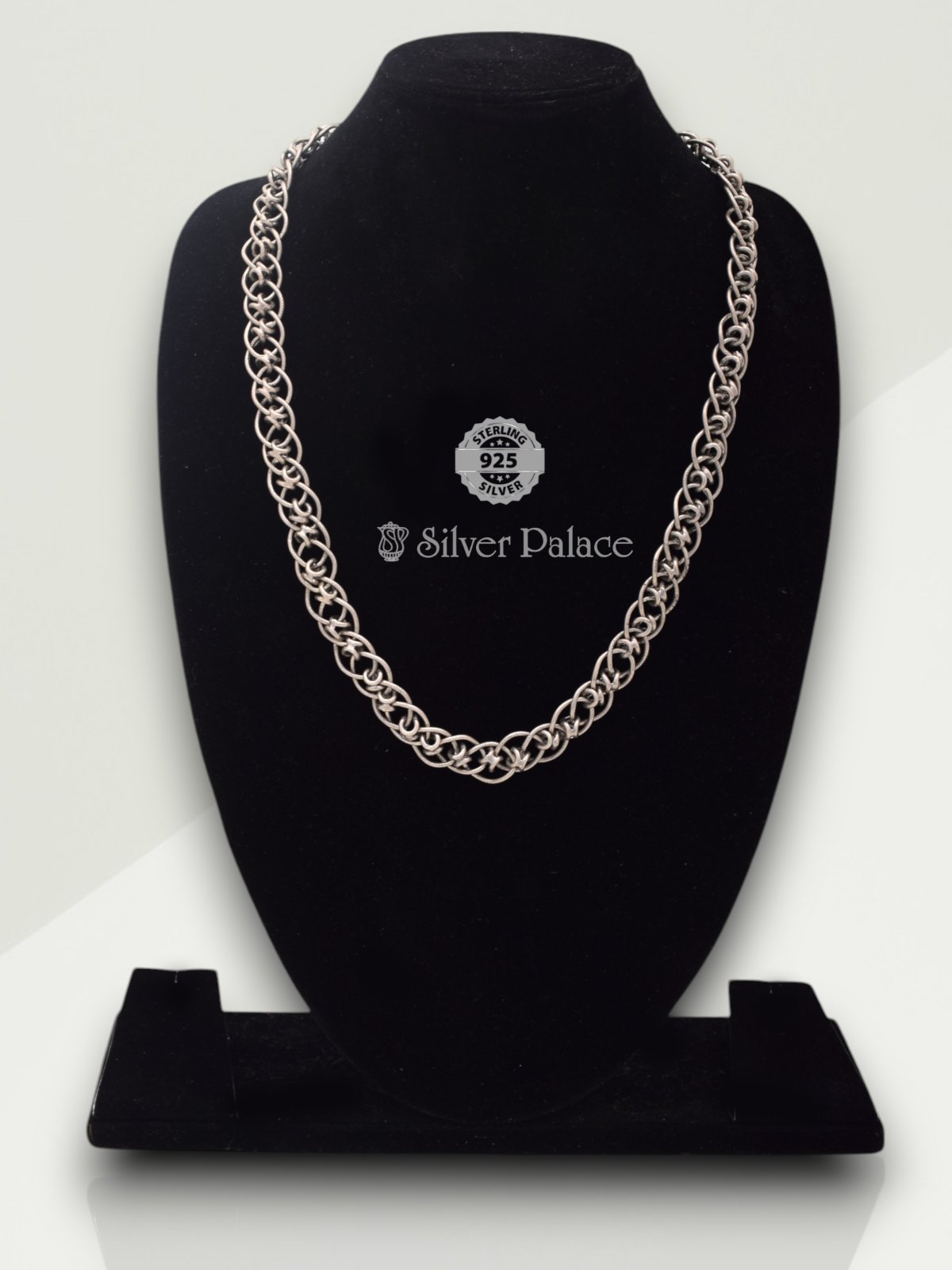 925 Sterling Silver Double Lock Chain For Boy - Silver Palace