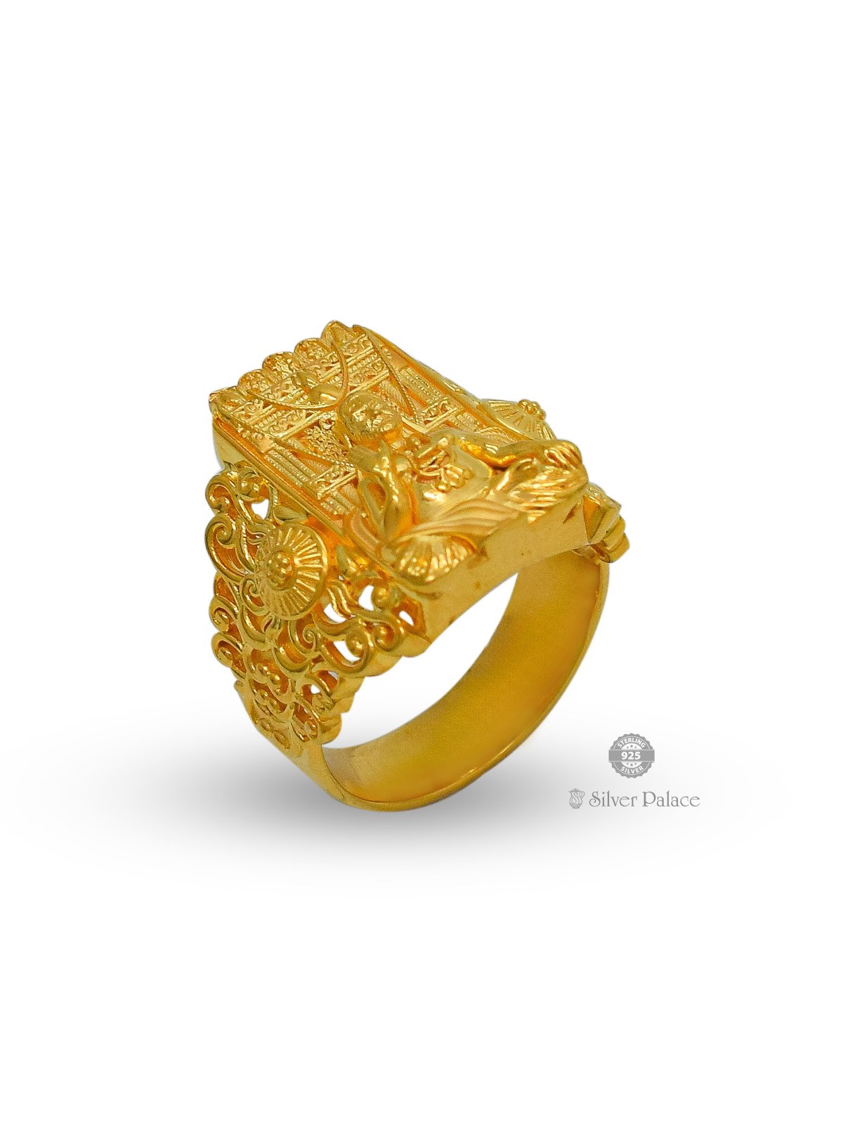 916 Pure Gold Ragavendra Motif Finger Ring For Your Finger Make Divine ...
