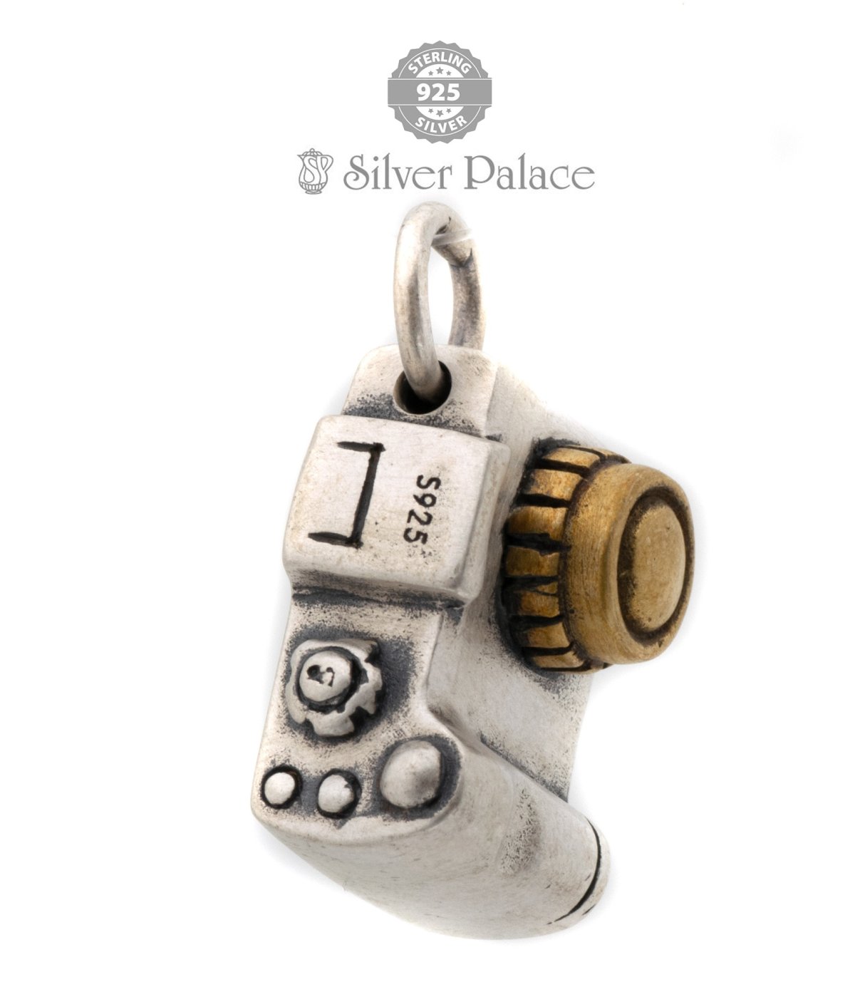 92.5 Oxidized Silver Dslr Camera Charm Pendant For Boys Maan Collection ...