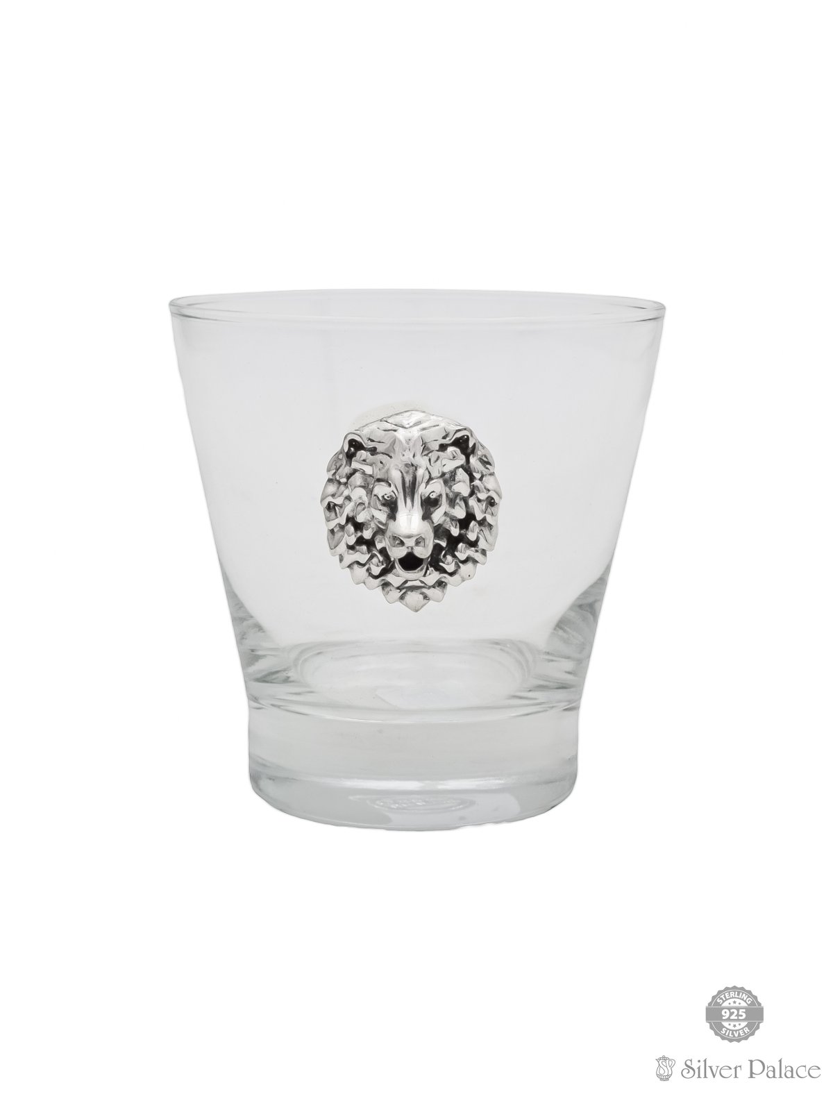 925 Sterling Silver Lion Head Motif Whisky Glass For Premium Gift ...