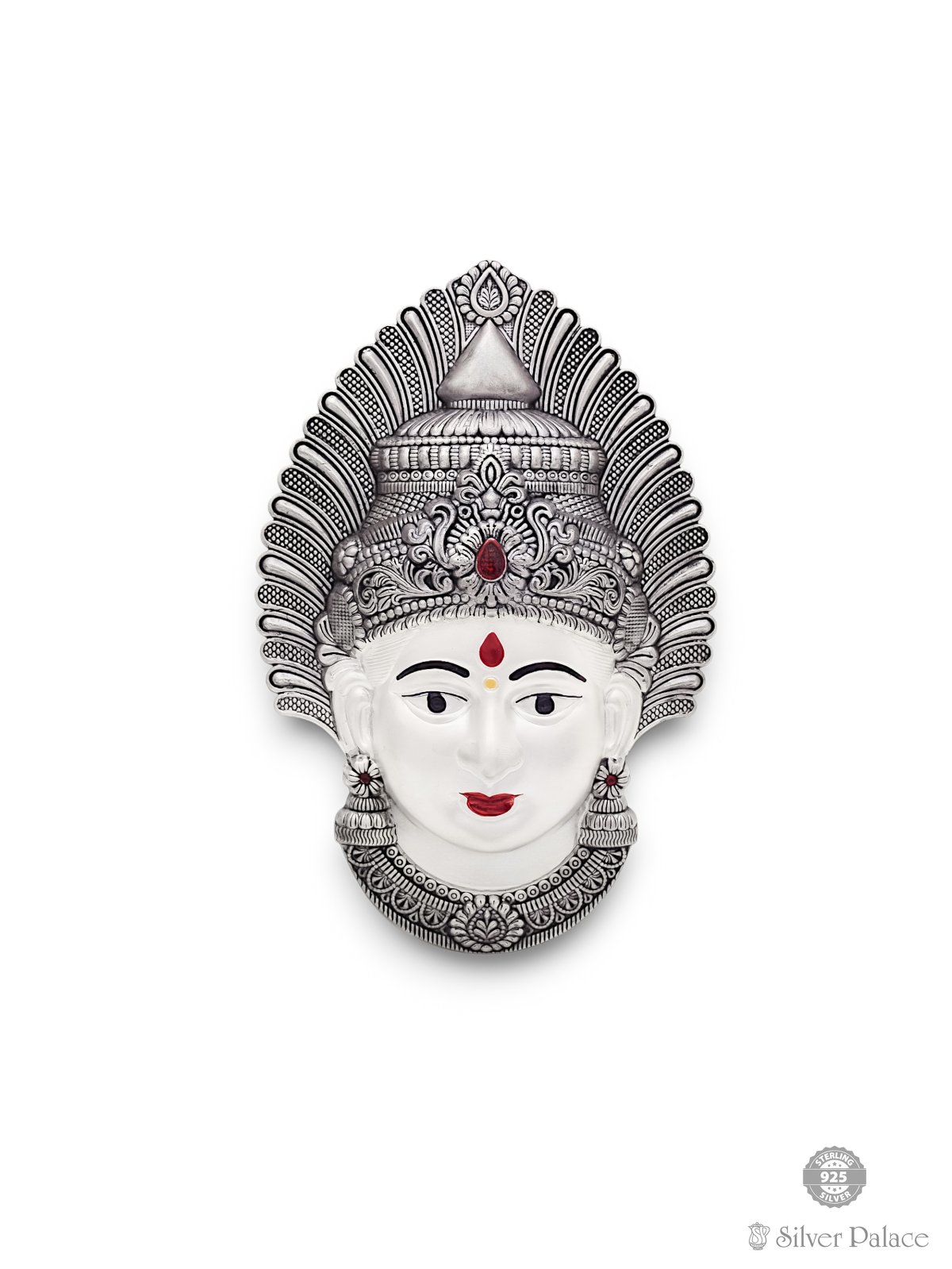 925 Oxidised Silver Amman Face For Varalakshmi Pooja - Silver Palace