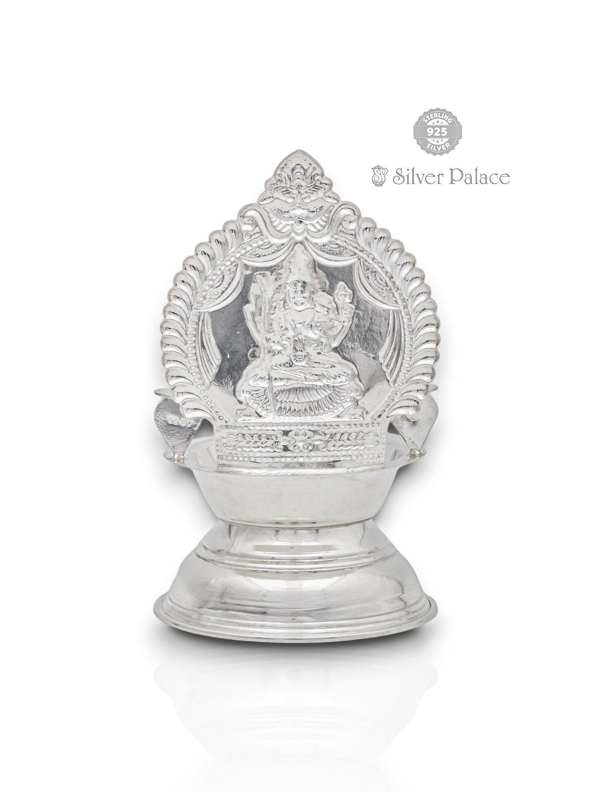925 Pure Silver Kamakshi Deepam/lamp - Divine Blessing - Silver Palace