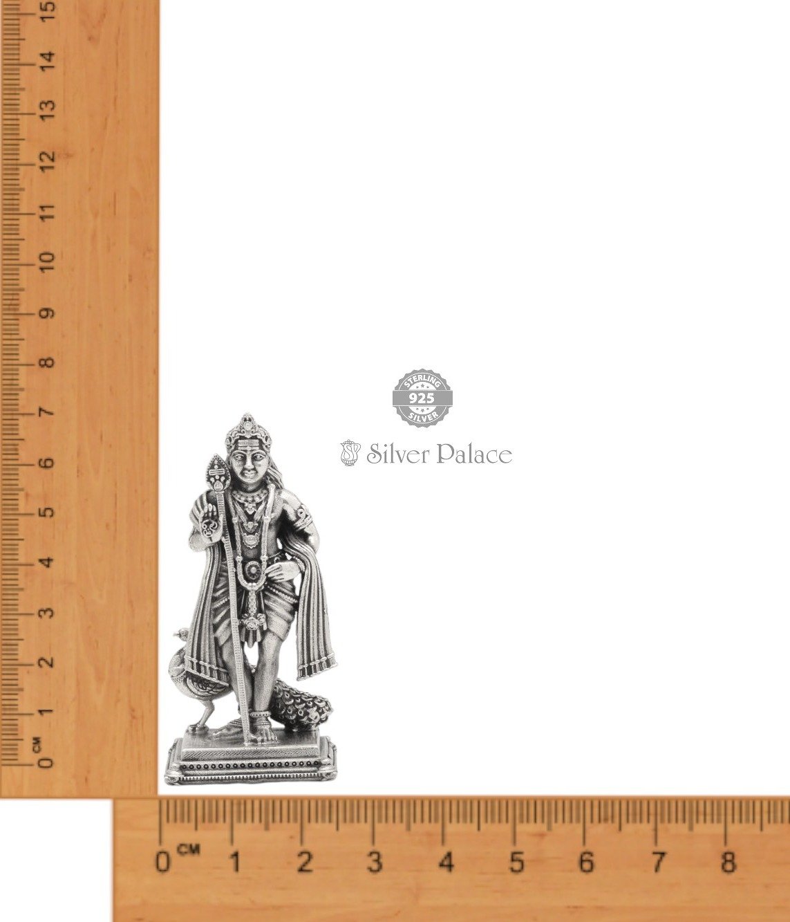 925 Silver Divine Collections Mayilvahan Murugan 3d Idol For Pooja ...