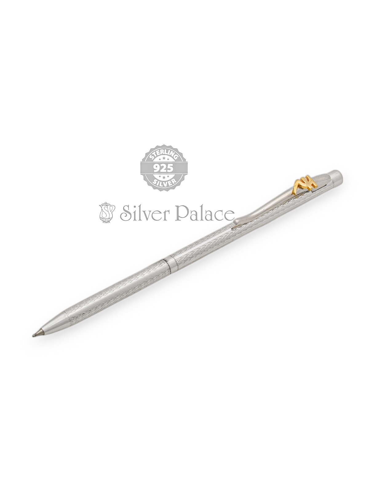 92.5 Pure Silver Roller Ballpoint Pen Writing Instrument - Silver Palace