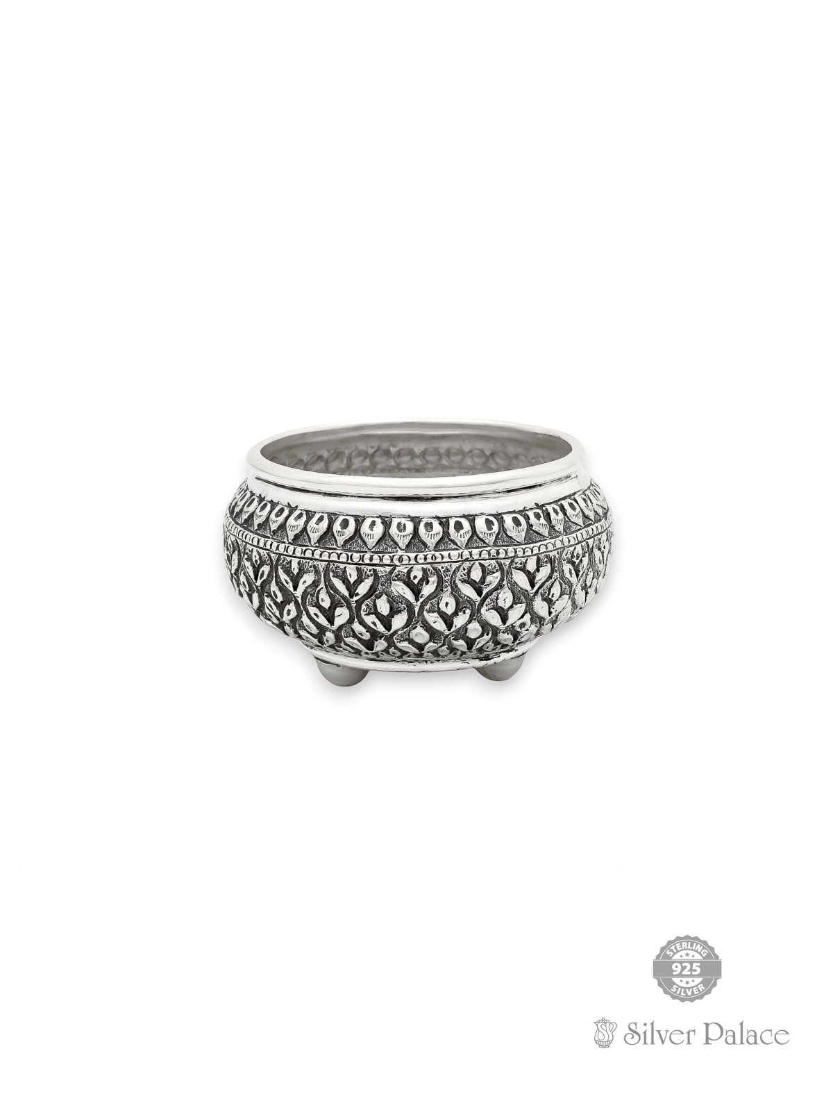 925 Antic Silver Floral Nagas Shell Plate Set For Wedding Gifts ...