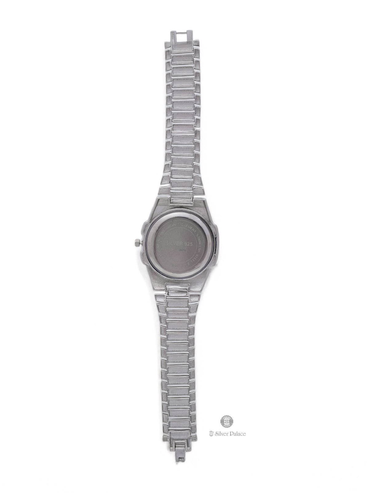 925 Sterling Silver Analog Watch With Date For Men - Silver Palace