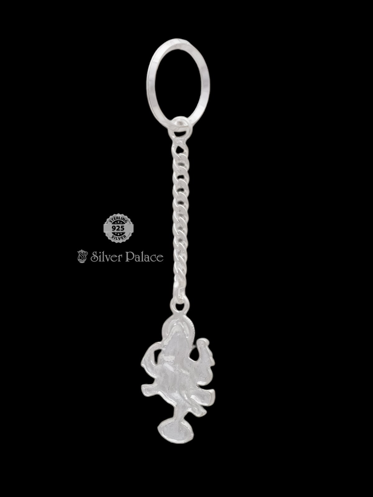 925 Sterling Silver Ganesh Key Chain For Your Keys - Silver Palace