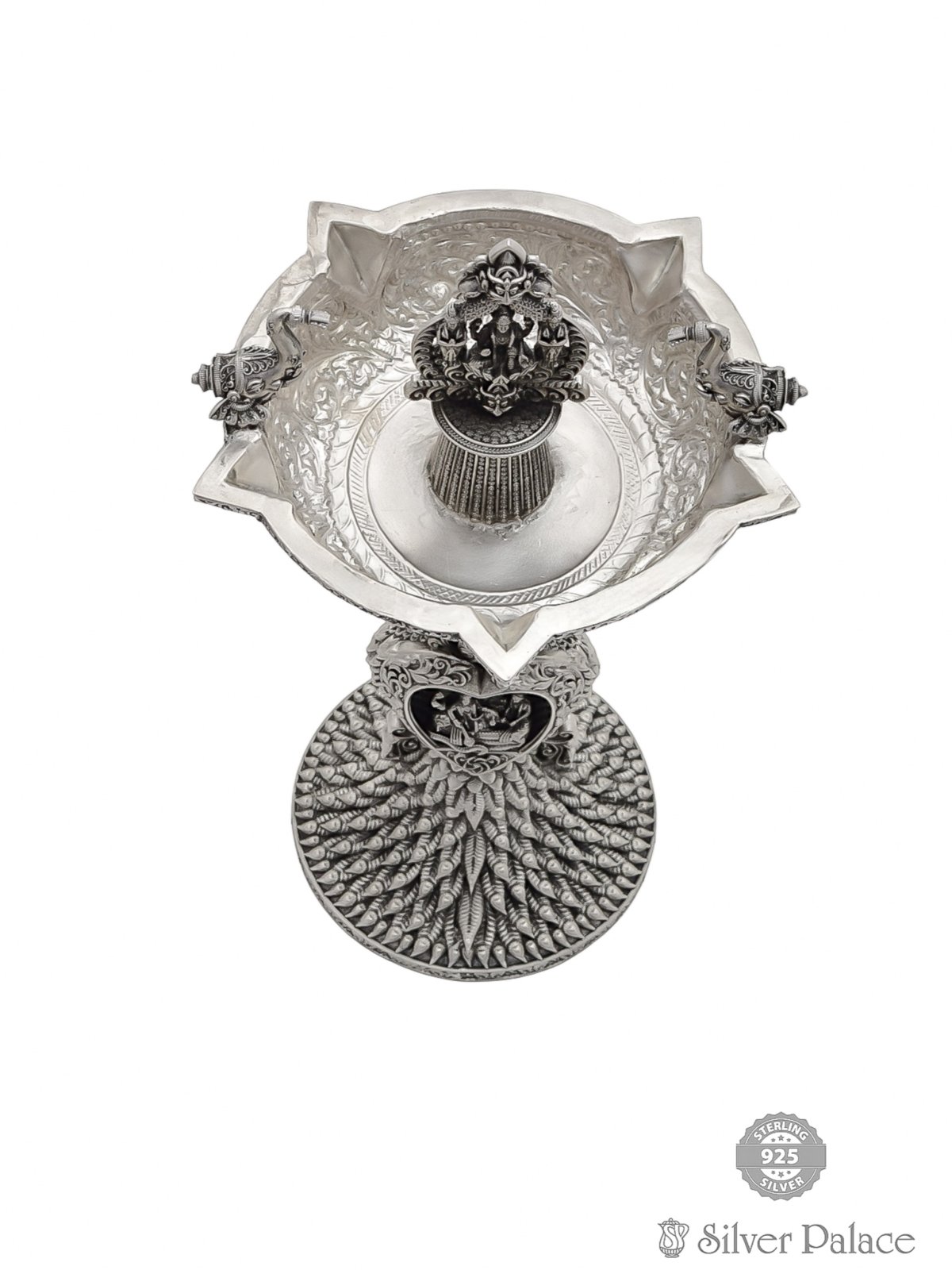 925 Oxidised Silver Ranganathar With Saraswathi Special Kuthu Vilakku ...