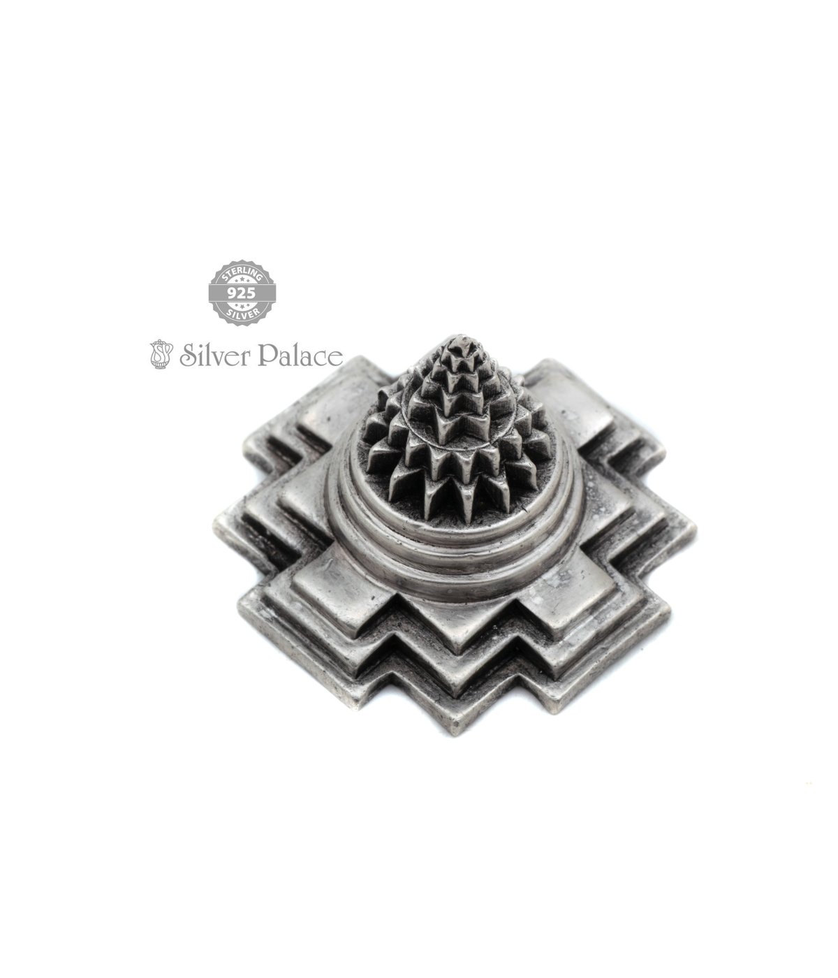 925 Sterling Silver Shree Yantra Statue Decorative Showpiece - Silver ...
