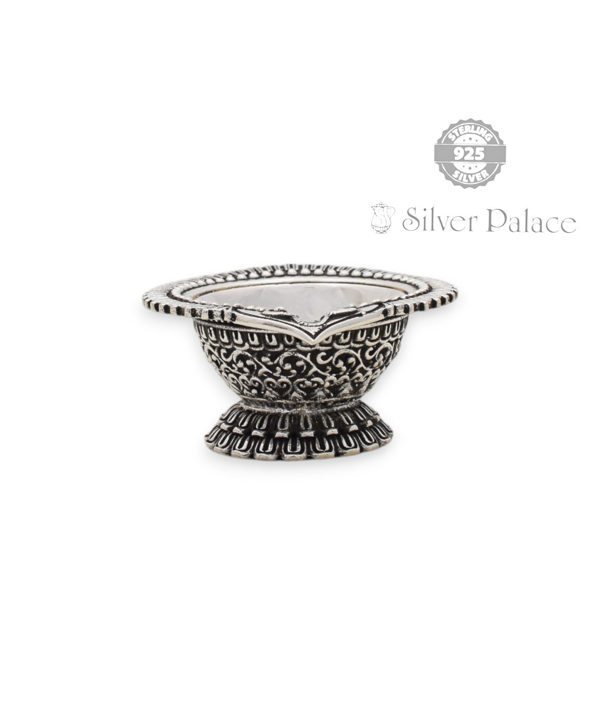 92.5 Pure Silver Karthigai Deepam Lamp For Housewarming Gift - Silver ...