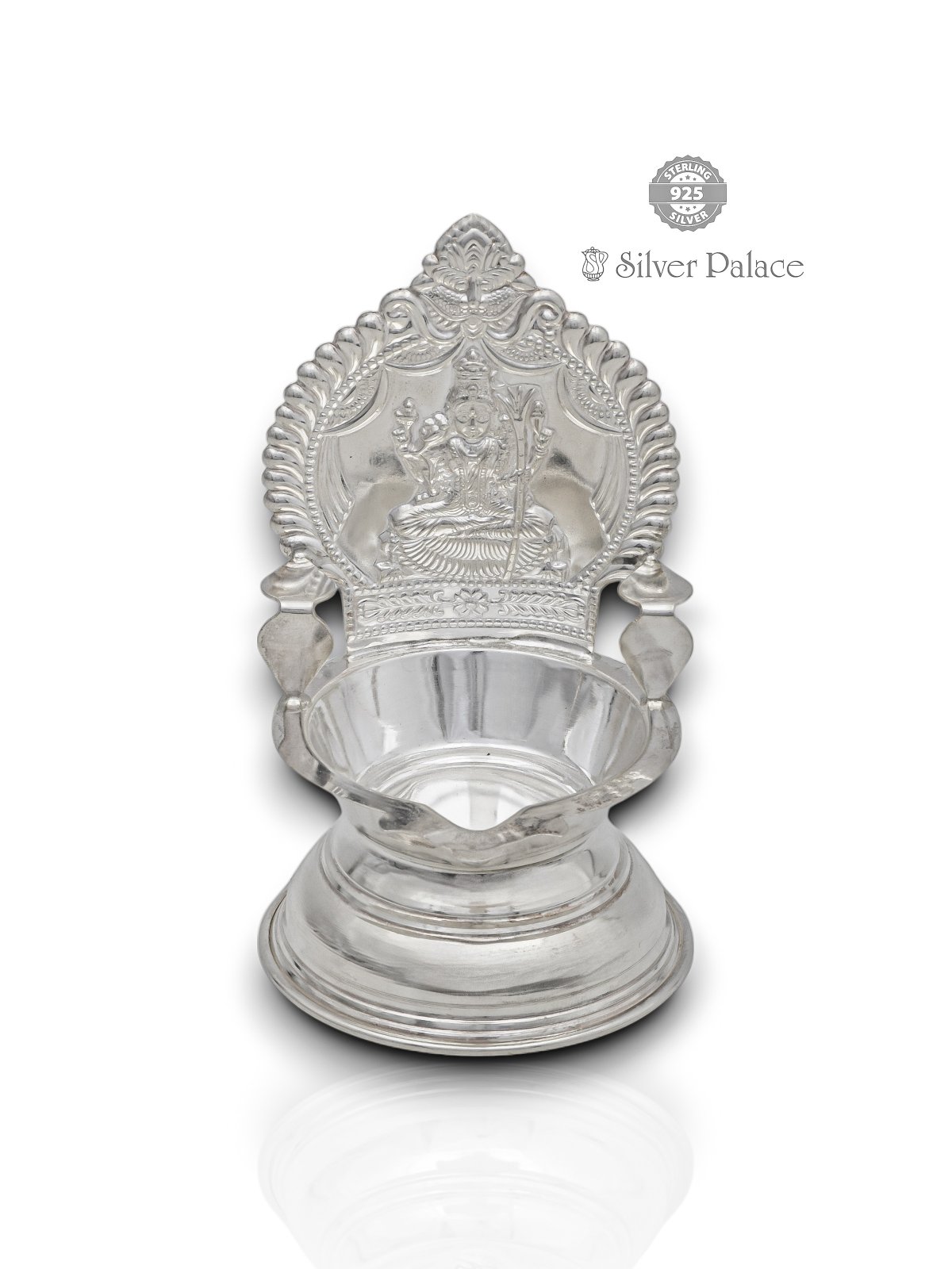 925 Pure Silver Kamakshi Deepam/lamp - Divine Blessing - Silver Palace