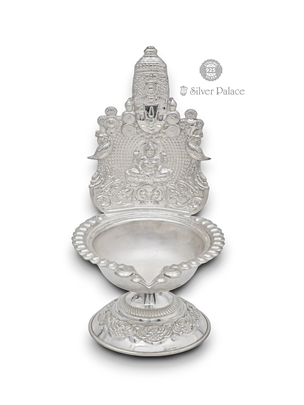 925 Pure Silver Kamakshi Deepam/lamp - Divine Blessing - Silver Palace